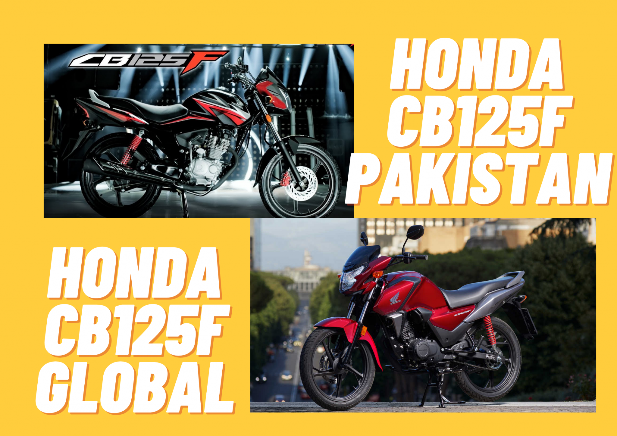 HONDA CB125F GLOBAL VS LOCAL : Horsepower Pakistan