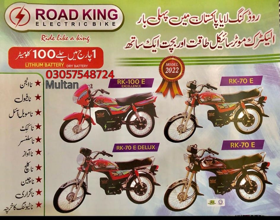 Road King electric bike claims 100kms in 1 charge - Horsepower Pakistan