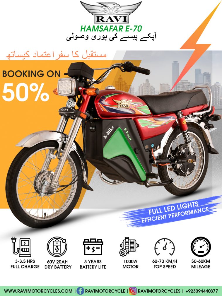 Ravi Motorcycles launch their Electric bike for 131,000 rupees ...