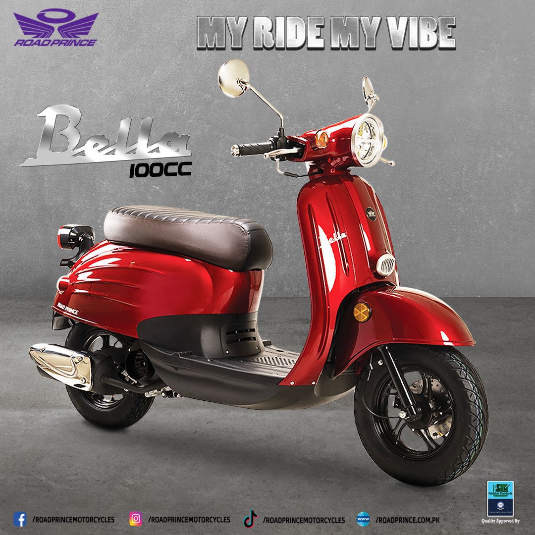 Bella 100cc Scooter by Road Prince - Horsepower Pakistan